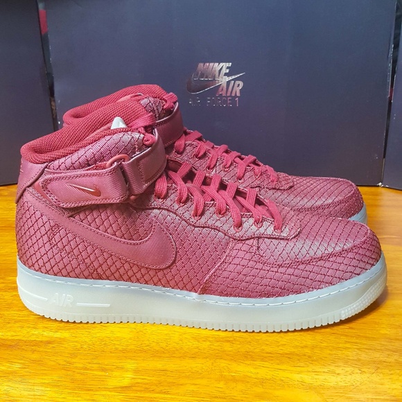 Nike | Shoes | Nike Air Force Mid Team Red 84609603 Ice Af1 | Poshmark